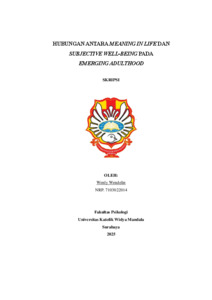 Hubungan antara meaning in life dan subjective well-being pada emerging ...